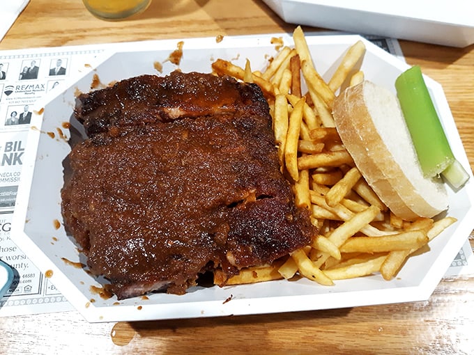 The holy trinity of comfort food! Ribs, fries, and bread &ndash; because sometimes, you need carbs to cushion your protein-induced bliss.