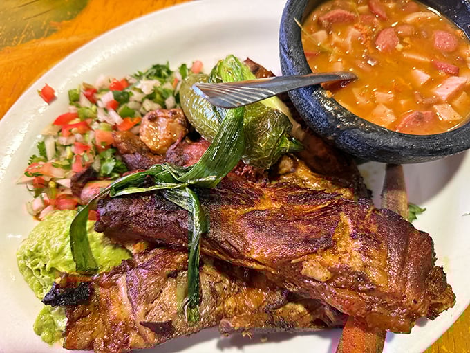 Soup and ribs: the dynamic duo of comfort food. It's like a warm hug for your stomach, with a side of meaty high-fives.