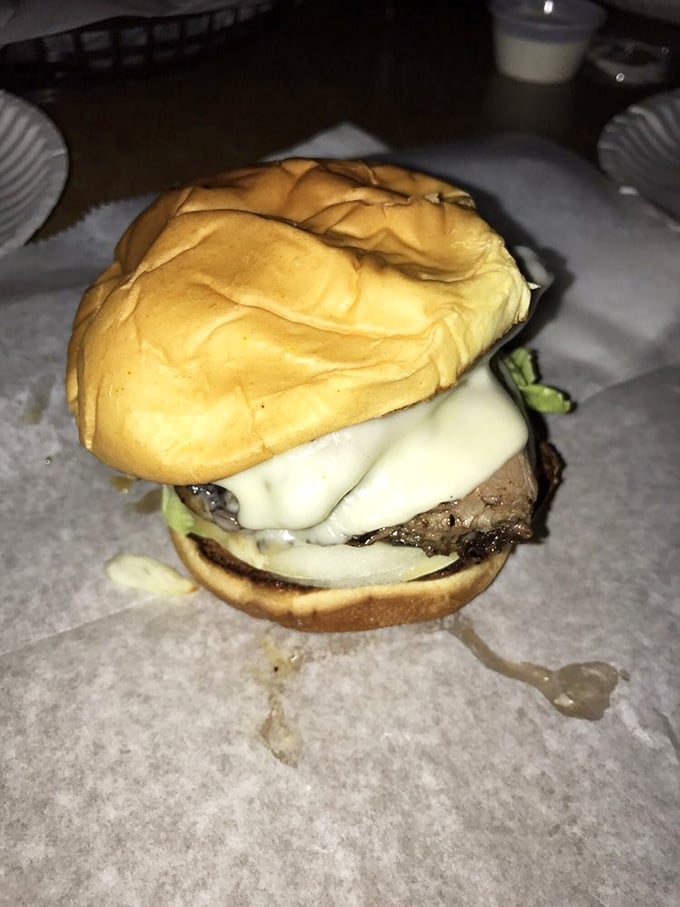 Roast beef so tender, it practically melts on the plate. This sandwich is like a warm hug for your taste buds.