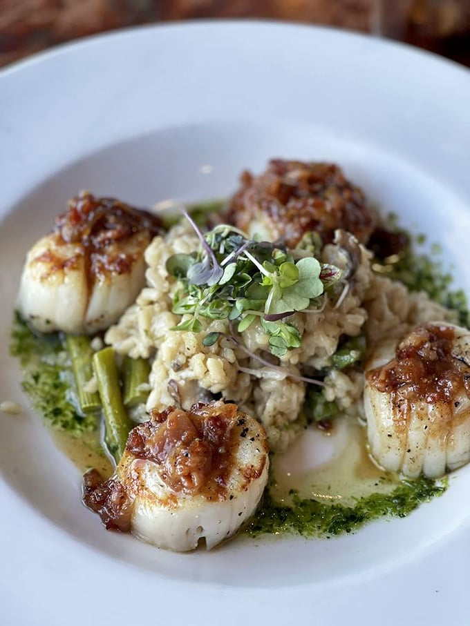 Scallops so beautifully seared, they're like little golden pillows of ocean-flavored heaven.