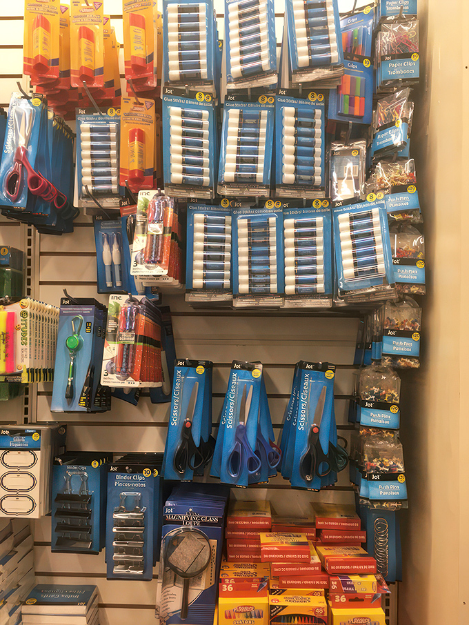 The school supply wall: saving parents from 3 AM panic when kids announce, "I need poster board for tomorrow's presentation."