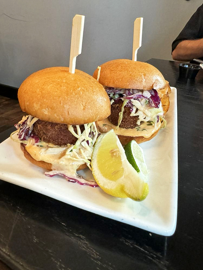 Seafood sliders that'll make you feel like you've hit the culinary jackpot. Ocean's Eleven, but for your taste buds.