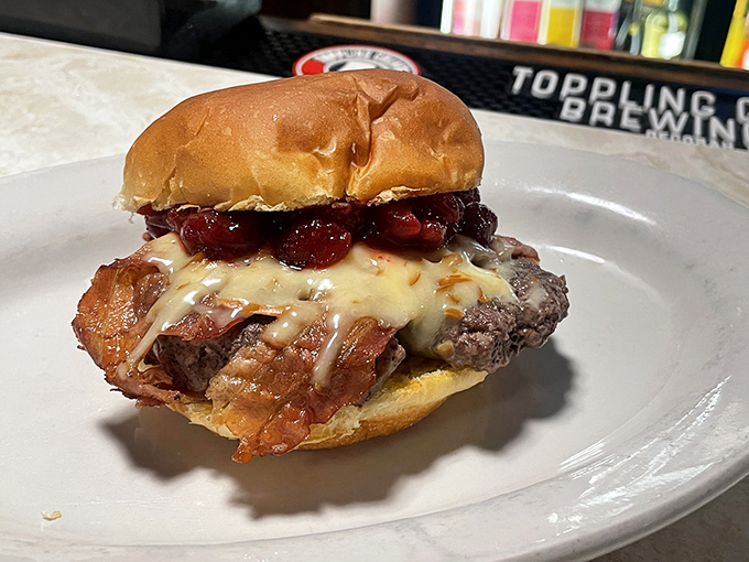 Sweet meets heat in this Smokey Cranberry BBQ Burger. It's like Thanksgiving and the Fourth of July had a delicious love child.