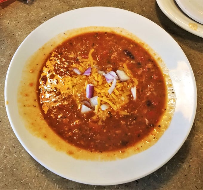Southwest Chicken Chili: where comfort food meets a spicy kick. It's like a warm hug for your taste buds, with a little tickle at the end.