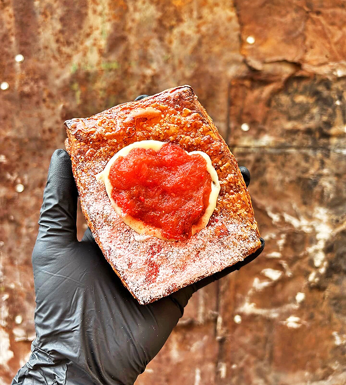 Who says you can't have dessert for breakfast? This Danish is like spring decided to throw a party in pastry form.