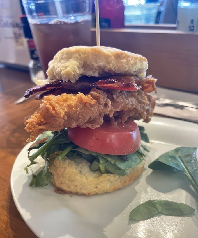 The Chicken Club: where crispy, juicy, and fresh collide in a biscuit-y embrace. It's a party, and your mouth's invited.