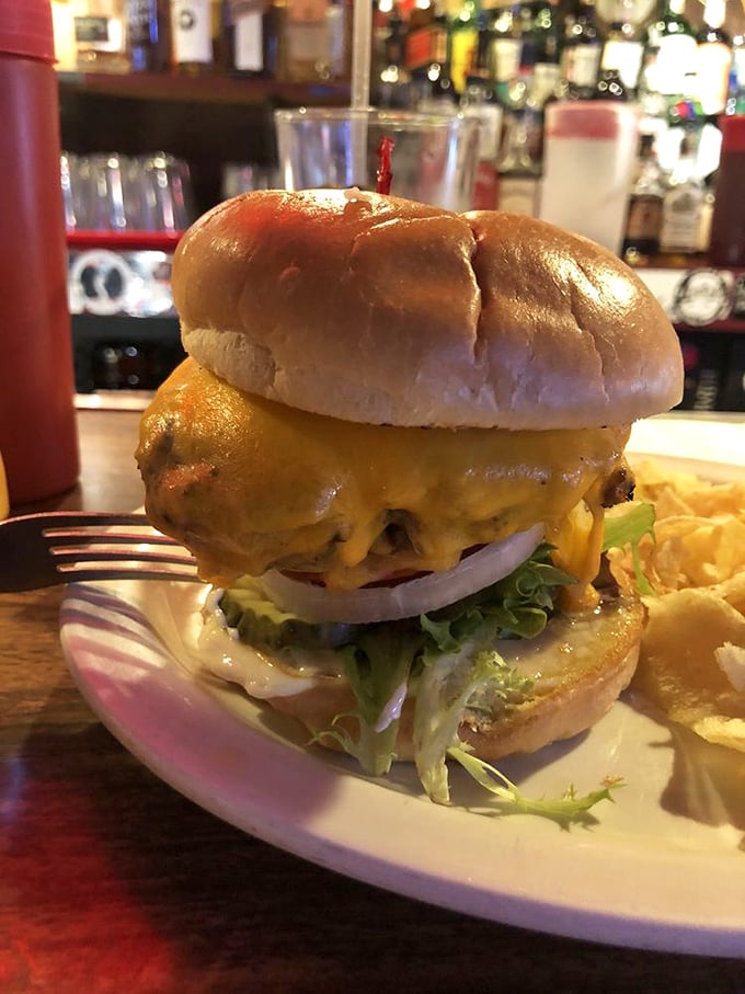 The Great 3 Burger: a tower of temptation that'll have you contemplating whether to eat it or climb it. Spoiler: eat it.