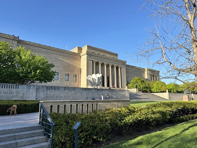 The Nelson-Atkins Museum of Art: Where culture meets nature. Those giant shuttlecocks on the lawn? They're for when the art gets too stuffy inside.