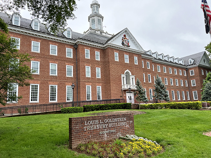 Louis L. Goldstein Treasury Building: Where history meets architecture in a brick-and-mortar tango. It's Colonial chic at its finest!