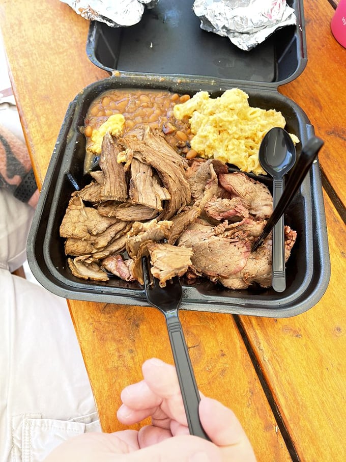 This brisket and beans combo isn't just lunch&mdash;it's what cowboys dream about after a long day on the range.
