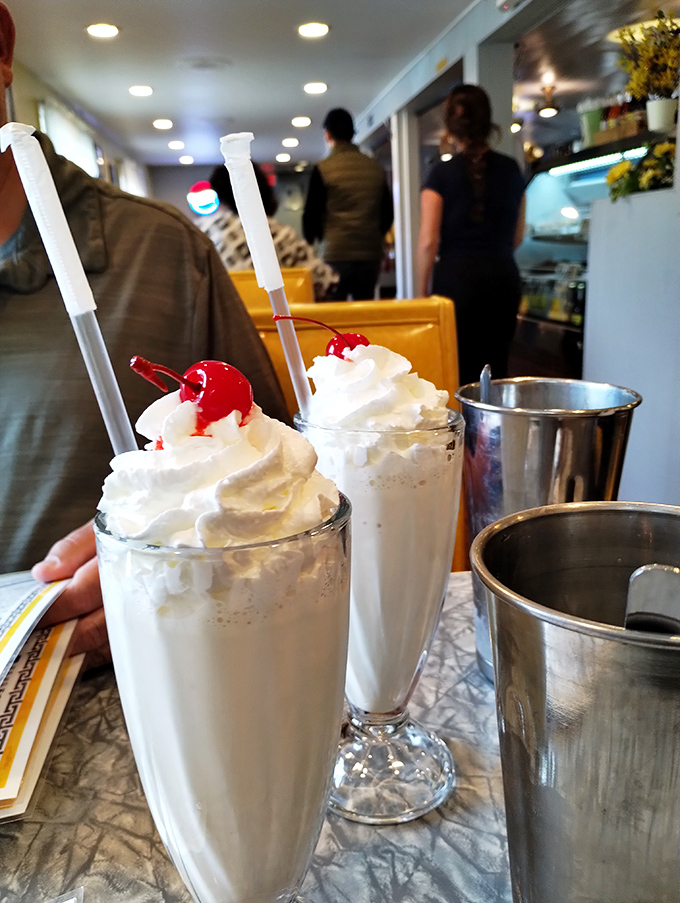 Double the fun! These vanilla milkshakes are so pristine, they make Snow White look downright grubby. Don't forget to share (or don't, we won't judge).