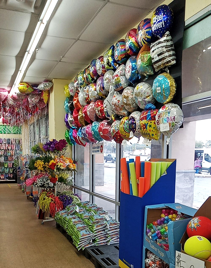 Up, up, and away! The balloon section is ready to elevate any celebration from ho-hum to "Holy moly, where did you get all this?"