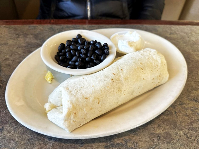 Breakfast burrito or edible hug? This hearty wrap is ready to embrace your taste buds and fuel your day.