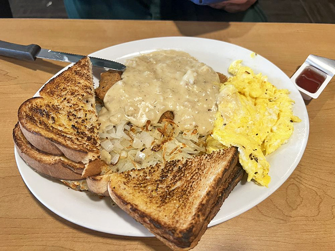 Chicken fried steak: where breakfast, lunch, and dinner collide in a glorious symphony of crispy, creamy, and savory. It's the Swiss Army knife of meals.