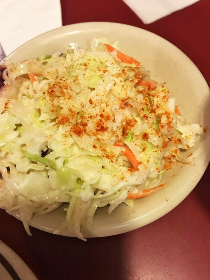 Not your grandma's coleslaw! This crisp, tangy side dish is the unsung hero of the seafood world. It's like a party for your taste buds.