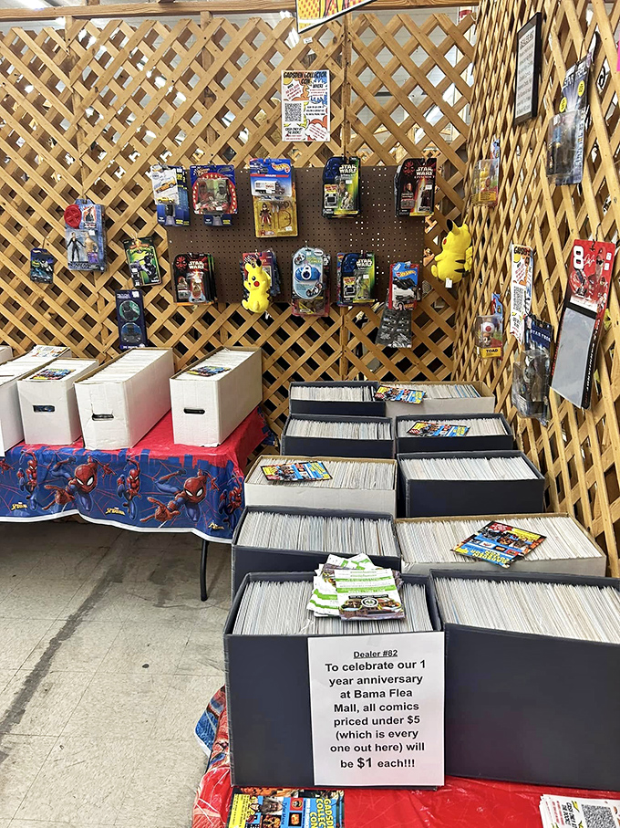 Comic book heaven meets action figure nirvana. It's like San Diego Comic-Con squeezed into a cozy corner of Alabama.