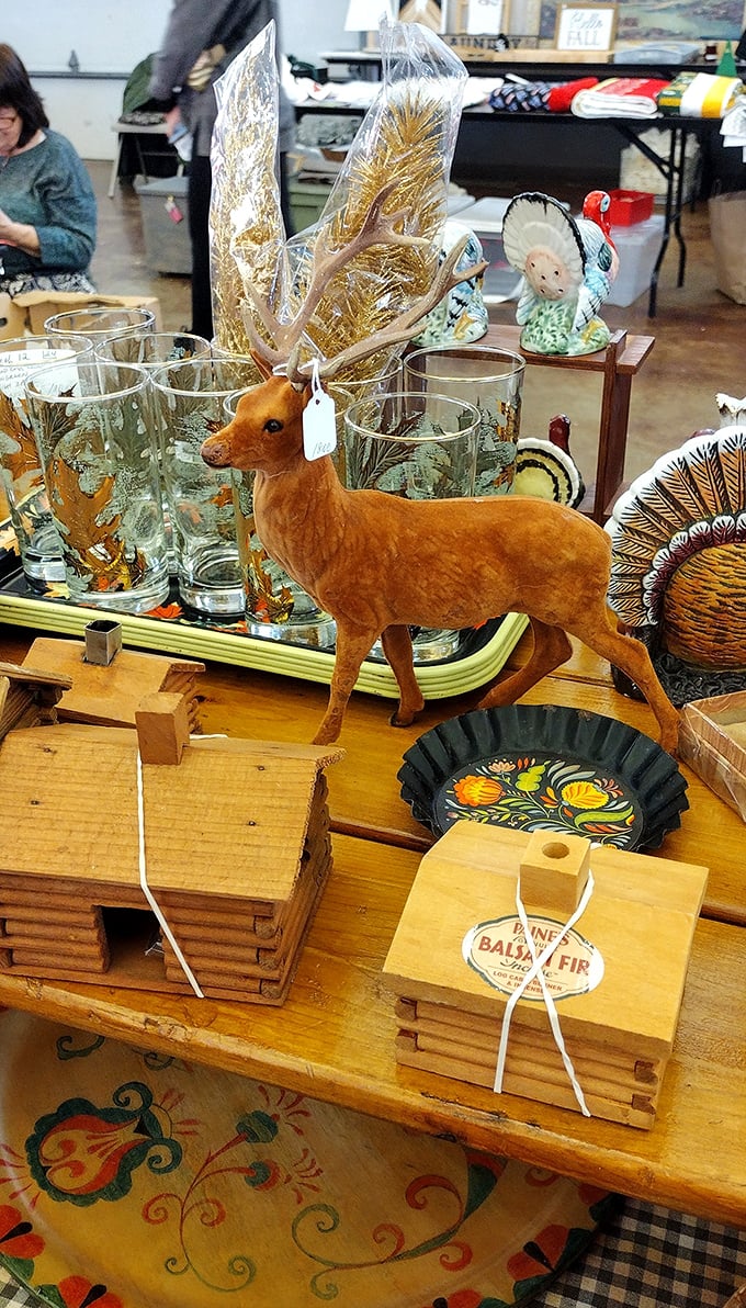 Oh deer! This figurine's antlers might be gilded, but its charm is pure gold. A forest of tchotchkes awaits the discerning decorator.