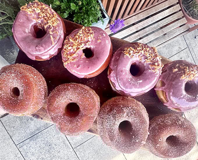 Donut worry, be happy! These rings of joy come in two flavors: "I shouldn't" and "Oh, go on then." Life's too short for regrets, especially when they're sprinkled with happiness.