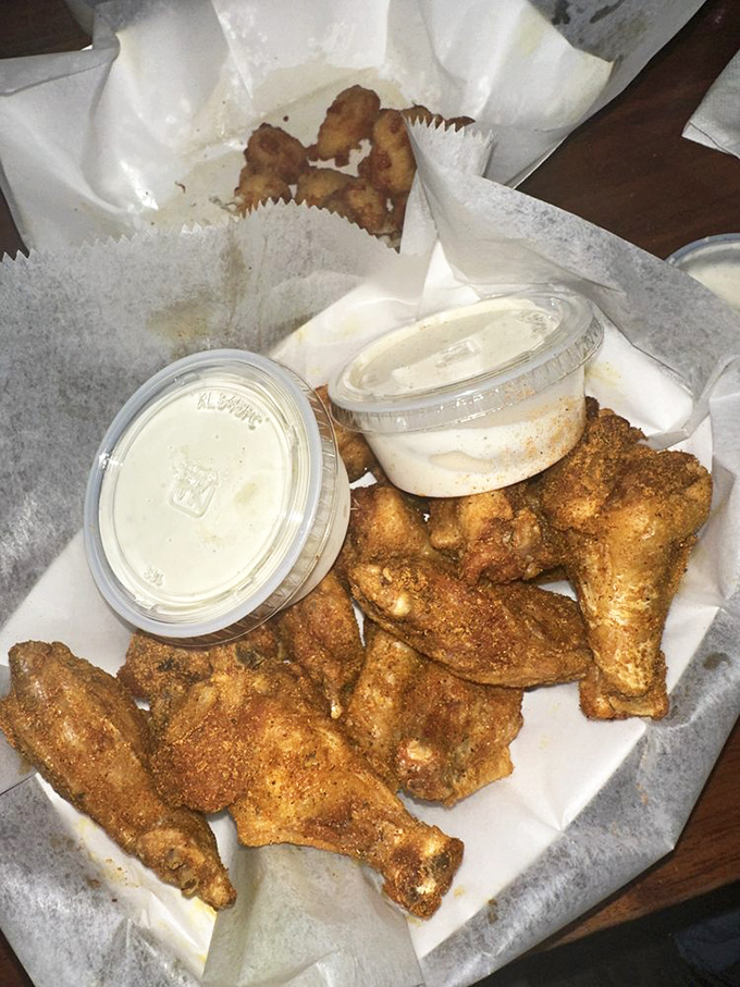 Dry rub wings: A flavor explosion that'll have you playing taste bud detective. Is that paprika? Garlic? The secret's in the seasoning!