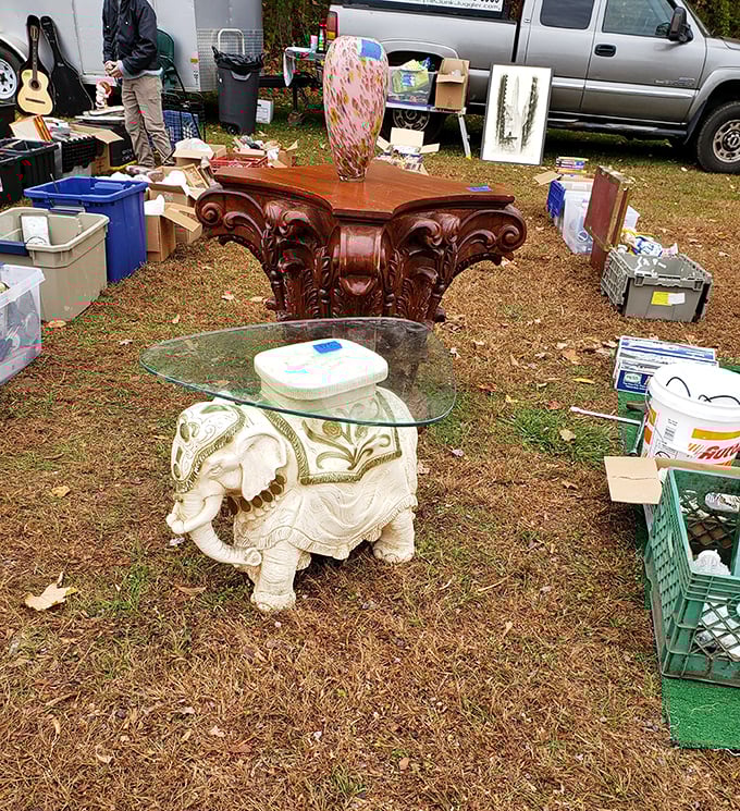 Who needs a plain old coffee table when you can have an elephant? This glass-topped pachyderm is the conversation piece your living room didn't know it needed.