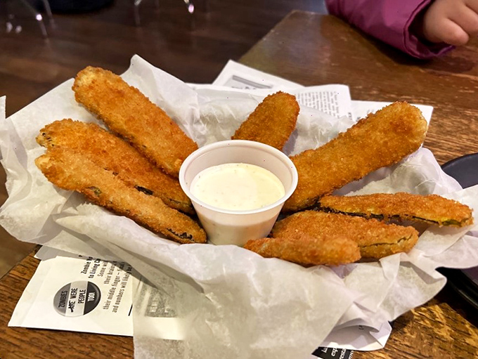 Crispy, tangy, and utterly addictive &ndash; these fried pickles are the perfect appetizer to raise your spirits from the grave.