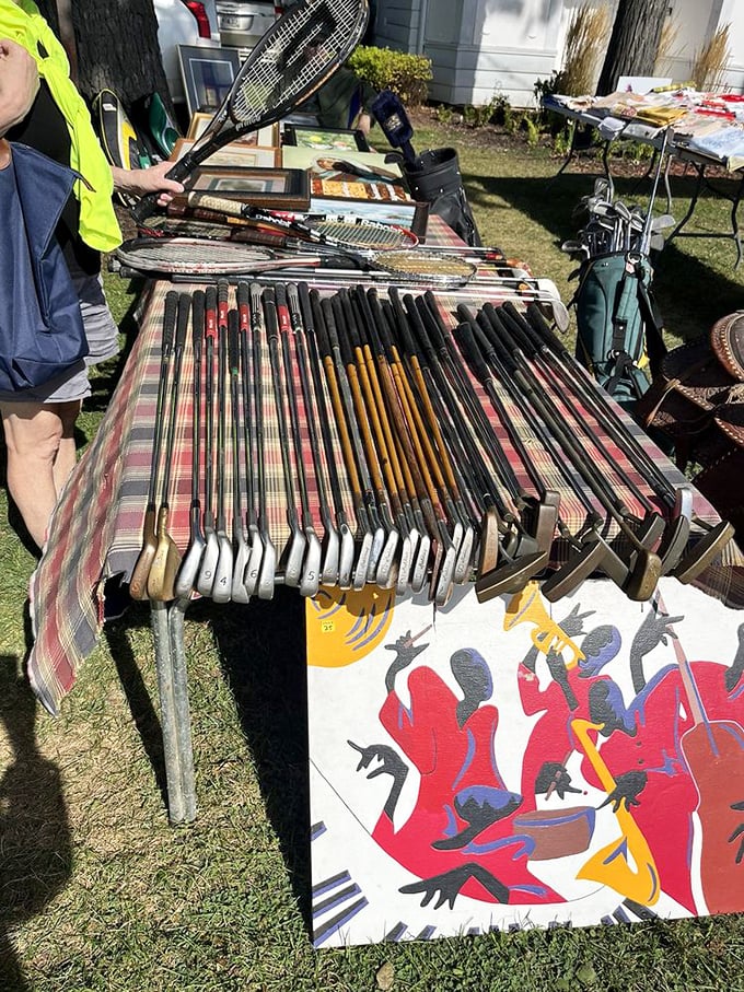 Fore! A golfer's treasure trove of vintage clubs. Whether you're channeling Arnold Palmer or just decorating your man cave, these classics are a hole-in-one.