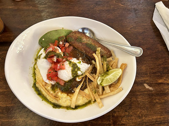 Huevos Rancheros: Where breakfast meets fiesta! This colorful plate is like a sombrero for your stomach.