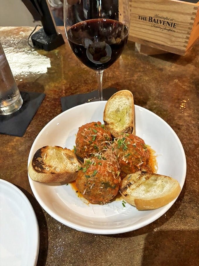 These aren't your grandma's meatballs (unless your grandma's secretly a gourmet chef). Paired with crusty bread and a glass of red, it's comfort food elevated.
