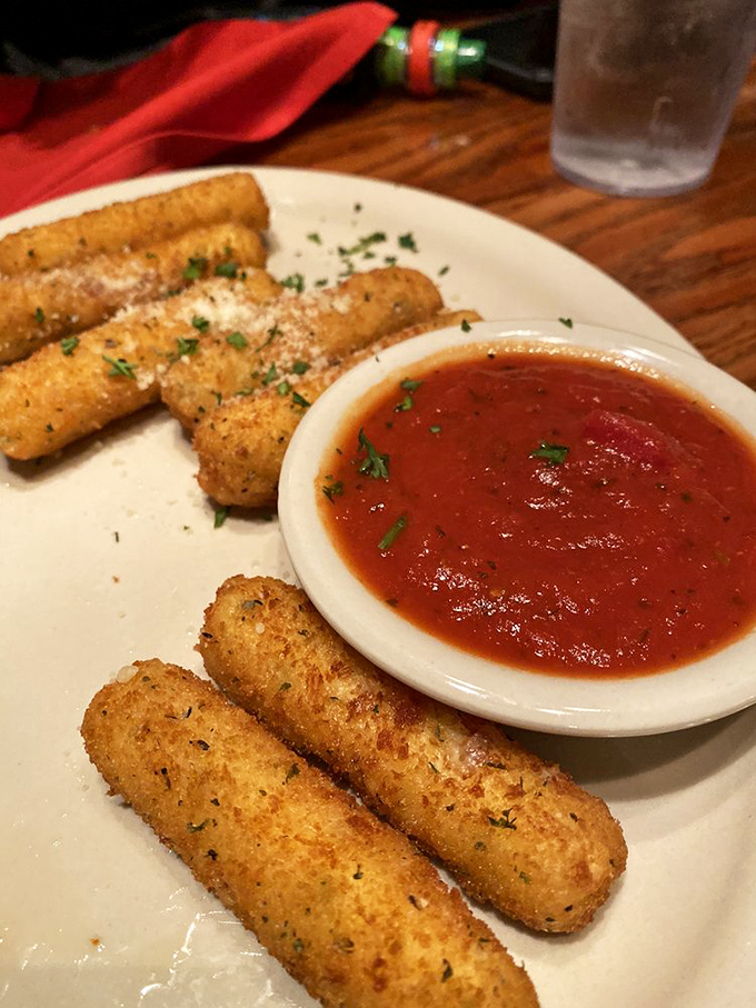 Crispy on the outside, gooey on the inside. These mozzarella sticks are like edible magic wands for your taste buds.