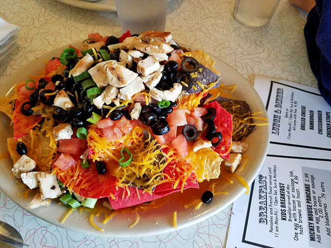 Nachos that could feed a small army &ndash; or one very determined food lover. A colorful fiesta on a plate!