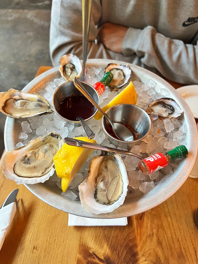 Oysters on ice: nature's perfect appetizer. They're like little briny jewels waiting to be savored.