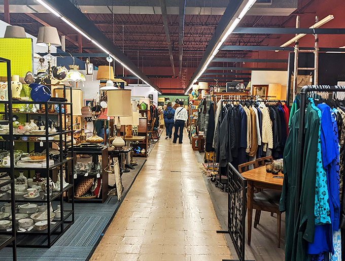 Fashion through the ages! From flapper dresses to disco suits, this rack is a wearable time capsule waiting to be explored.
