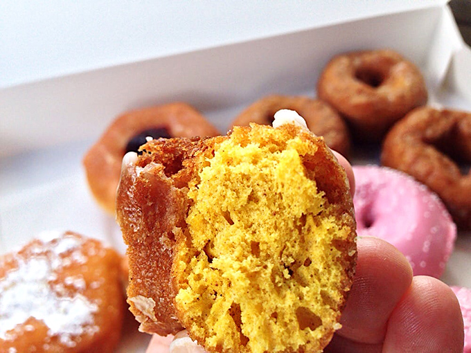Fall in a bite! This pumpkin spice donut is cozier than your favorite sweater and more satisfying than raking leaves.