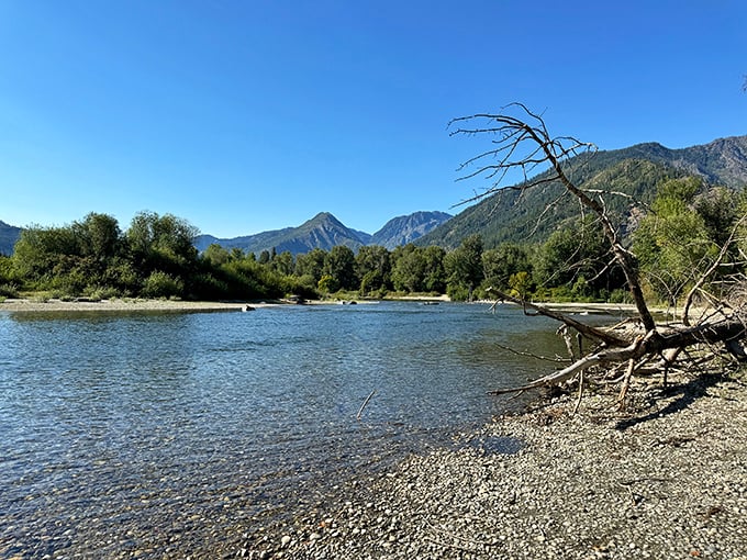 Nature's own infinity pool: the Wenatchee River. Perfect for a refreshing dip or just some good old-fashioned rock skipping.