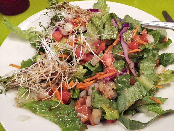 A salad that actually excites! This vibrant bowl is proof that 'eating your greens' can be a joyous affair.