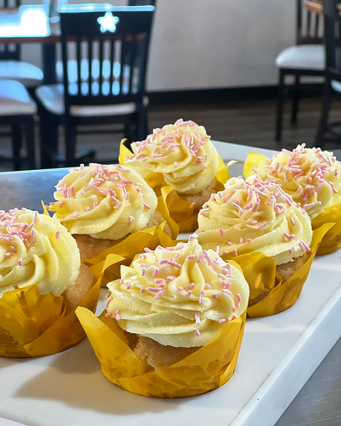 Cupcakes that look like they're dressed for a party. Each one is a tiny celebration waiting to happen.