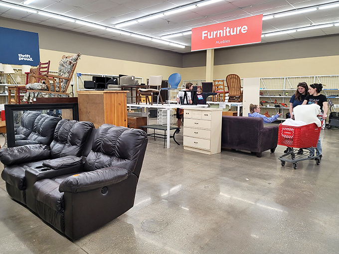 Bargain hunters in their natural habitat! Watch as they navigate the aisles with the skill of seasoned explorers, their carts their trusty steeds.