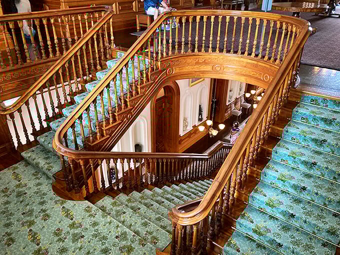 Stairway to Hawaiian heaven. This grand staircase puts the "palace" in Iolani Palace.