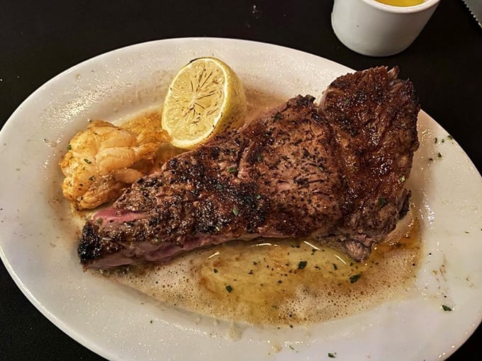 Steak perfection achieved! This beauty is so perfectly cooked, it could make a vegetarian question their life choices.