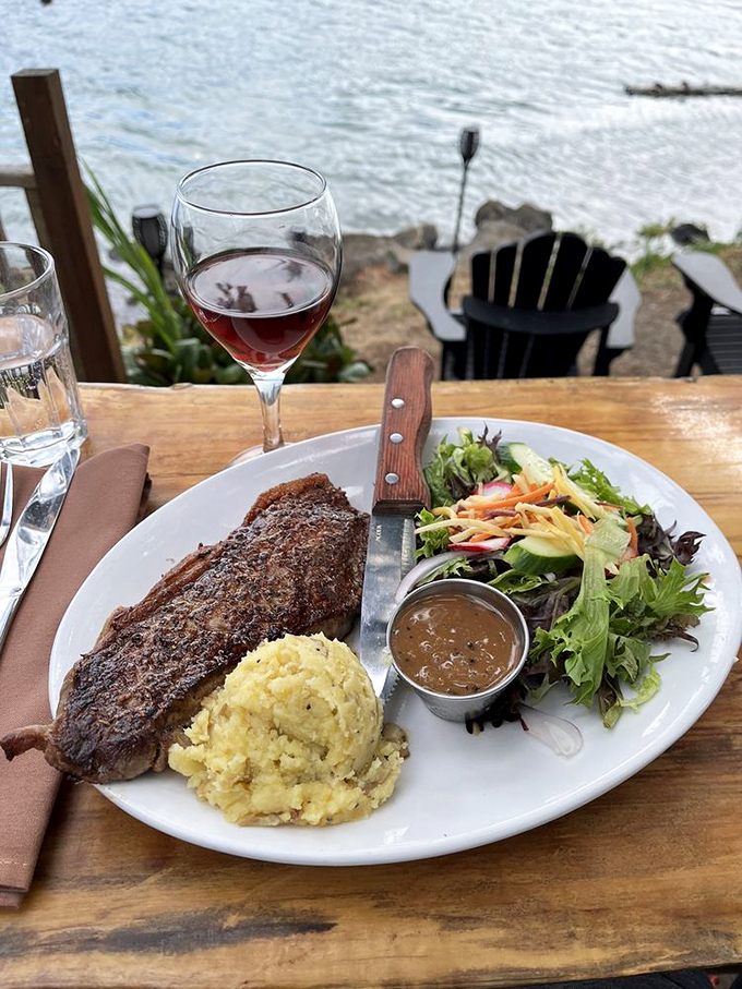 A steak so perfectly grilled, it could make a vegetarian question their life choices. Paired with a view that's equally rare and well-done.