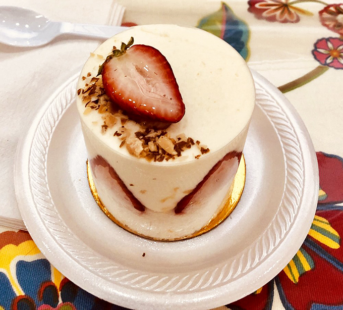 This vanilla almond bavarois is like a cloud you can eat. It's so light, you might float away after the last bite.