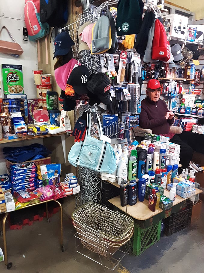 One-stop shop for... everything? From cereal to shampoo, this booth has you covered. It's like your corner store decided to join the flea market party.