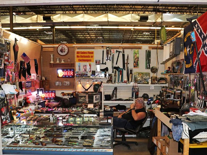Meet the keeper of curiosities! This vendor's stall is a testament to the old saying, "One man's trash is another man's treasure." And boy, does he have some treasures!