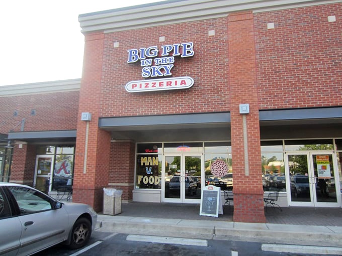Big Pie in the Sky: where "family size" means "small." This unassuming storefront hides pizzas bigger than your dreams.
