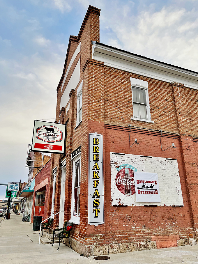 Cowboy's Smokehouse: Where the Wild West meets wild flavors. That cowboy statue? He's actually the bouncer.