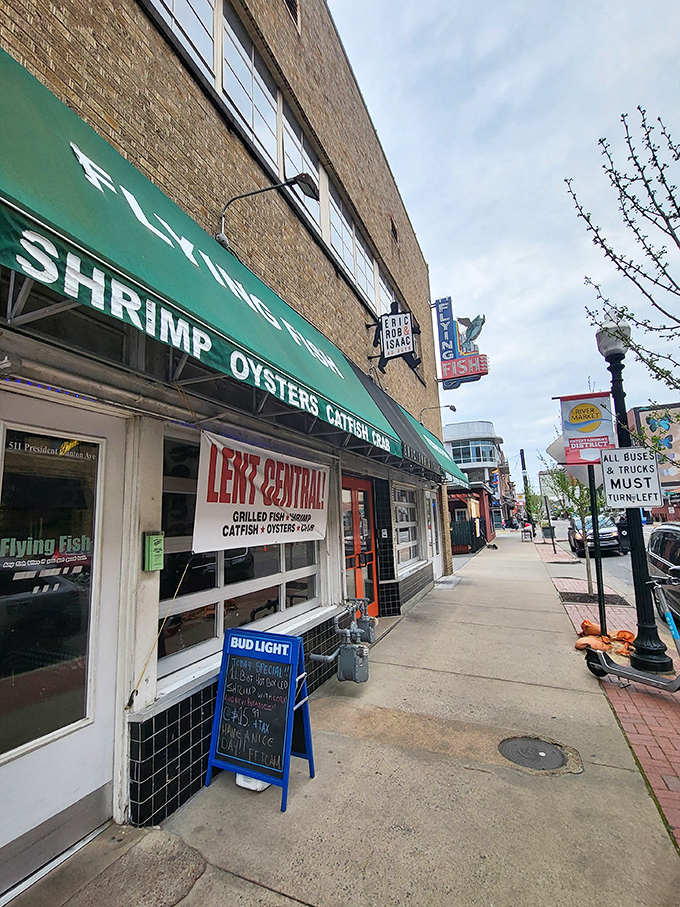 Flying Fish: where seafood takes an urban adventure. No sand between your toes, just flavor explosions in your mouth!