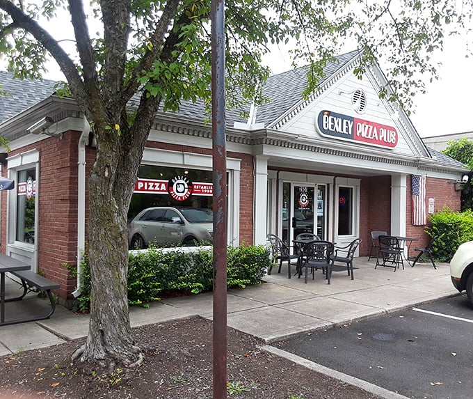 Clean lines, classic pies &ndash; Bexley Pizza Plus is Columbus' answer to "What if pizza, but make it crisp?" Both the decor and the crust, that is.