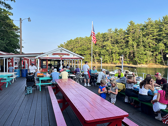 "Who needs white tablecloths when you've got weathered wood and water views? Chauncey Creek proves lobster tastes best with a dash of rustic charm."
