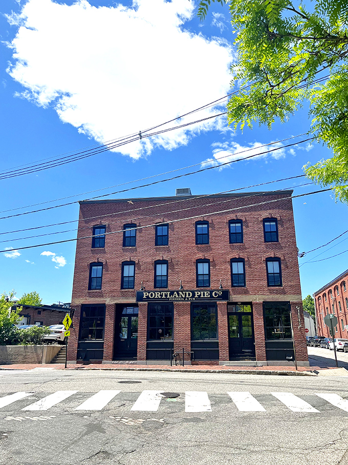 Brick exterior, flavor interior. Portland Pie Company's storefront may be classic, but their pizzas are anything but ordinary.