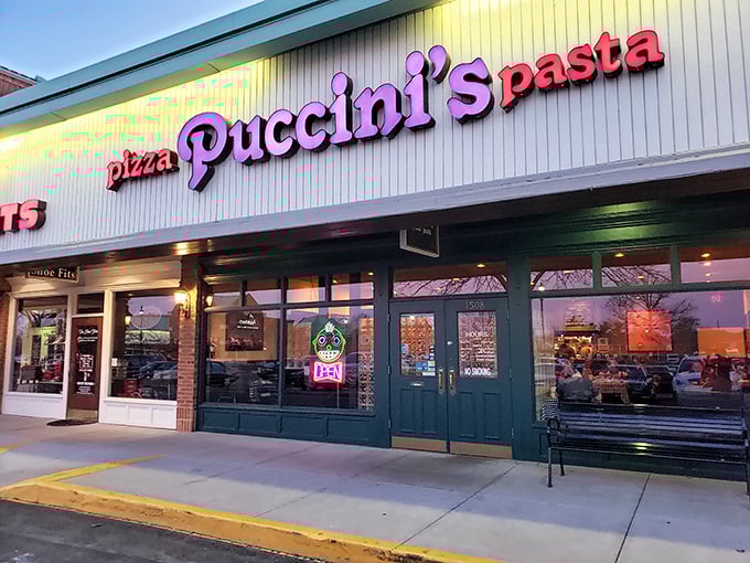 Glowing like a beacon of cheesy hope, Puccini's proves that great pizza, like great music, transcends its surroundings.